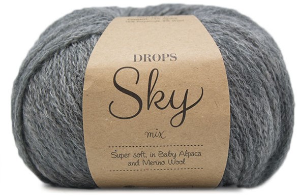 Drops Sky Mix 004 Steel Grey | Yarnplaza.com