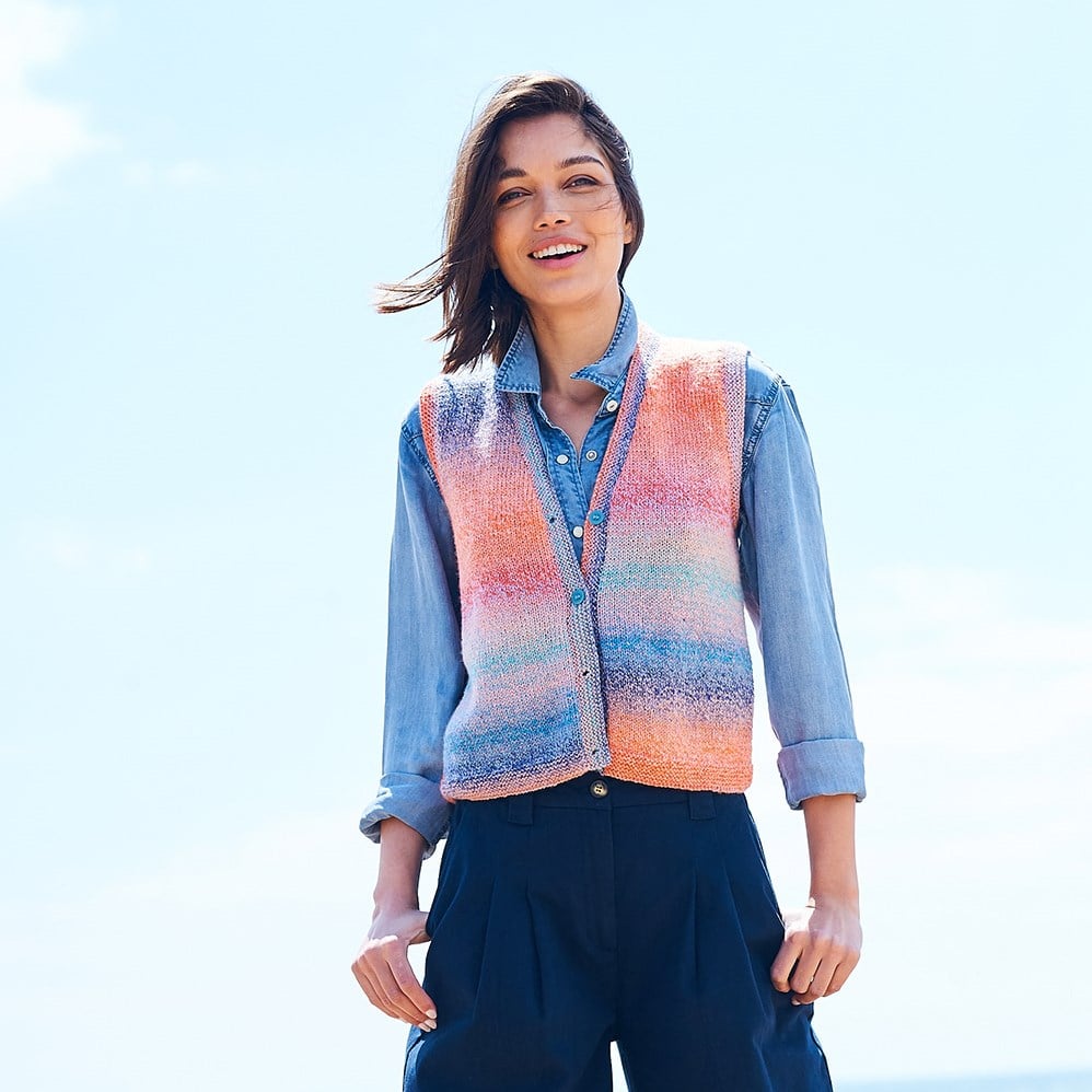 Stylecraft knitting pattern Chromatic Round- And V-Neck Waistcoat (2 ...