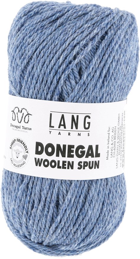 Lang Yarns Donegal Woolen Spun 0022 Blue | Lightweight Irish wool with ...