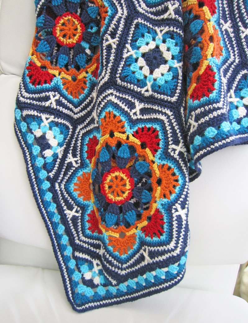 Persian Tiles Janie Crow Original Colorway Blanket Crochet Kit ...