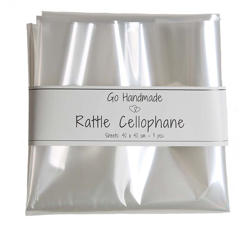 Go Handmade Crinkle Cellophane 40 x 40 cm (3 pieces) - Yarnplaza.com