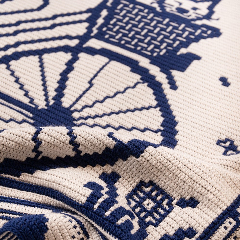 Woman with Cats Cycling Interlocking Crochet Kit | AdO Crochet