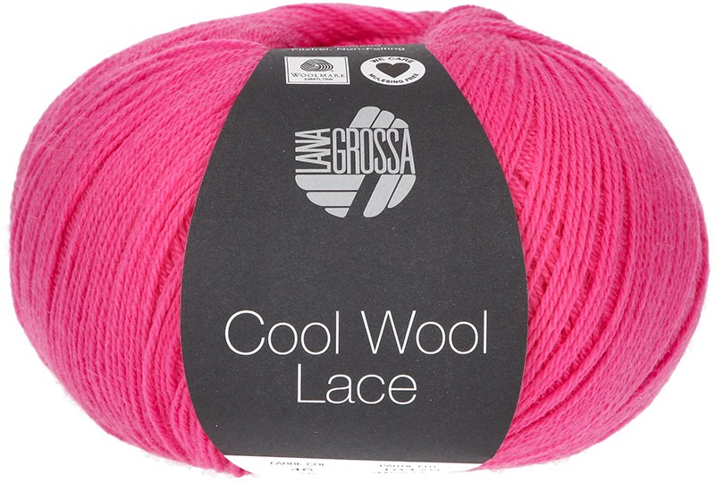 Lana Grossa Cool Wool Lace 046 Bright Pink | Yarnplaza.com