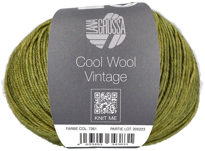 Lana Grossa Cool Wool Vintage 7361 Olive Yarnplaza