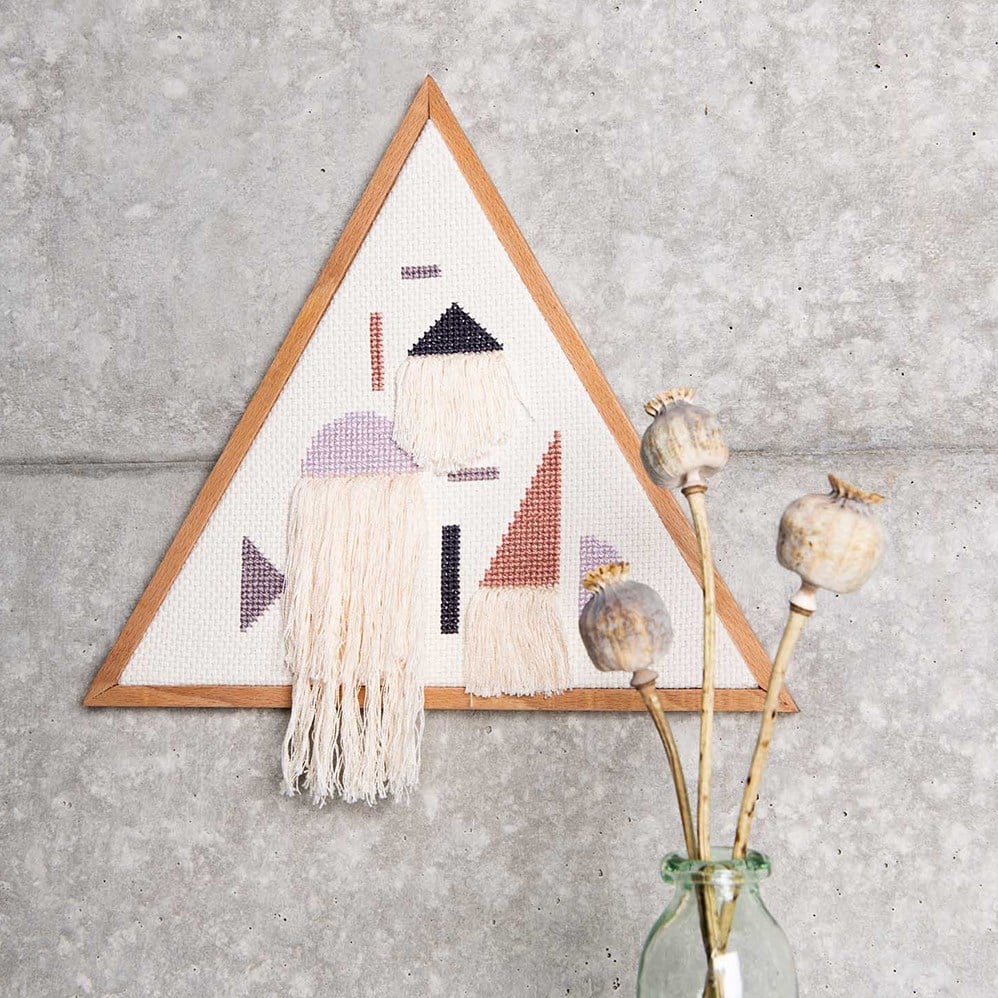 Rico Triangular Geometric Shapes Embroidery Kit - Yarnplaza.com