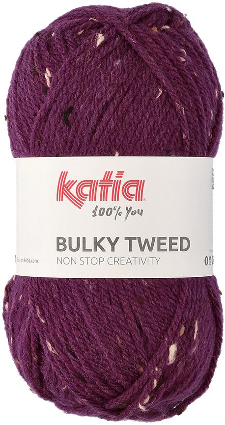 Katia Bulky Tweed 213 Traffic Purple - Yarnplaza.com