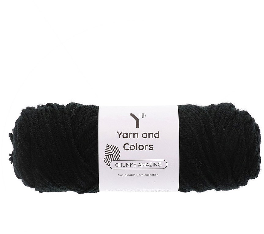 Yarn and Colors Chunky Amazing 100 Black | Yarnplaza.com