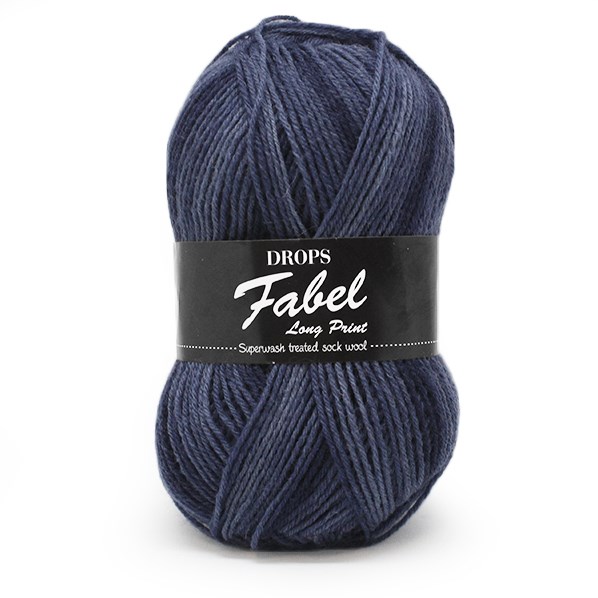 Drops Fabel Long Print 917 Deep Ocean | Yarnplaza.com