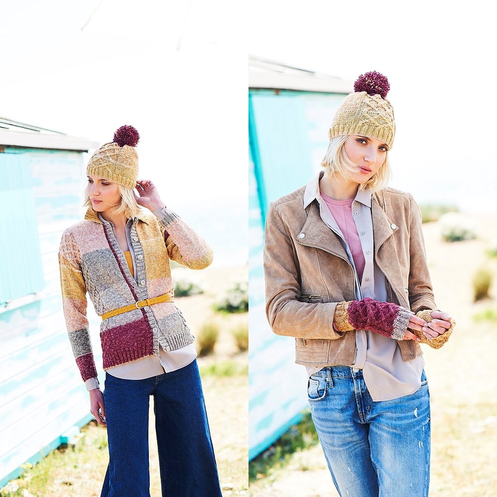 Knitting Pattern Stylecraft Batik Swirl DK No. 9672 Cardigan, Hat and ...