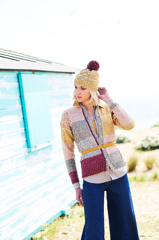 Knitting Pattern Stylecraft Batik Swirl DK No. 9672 Cardigan, Hat and ...