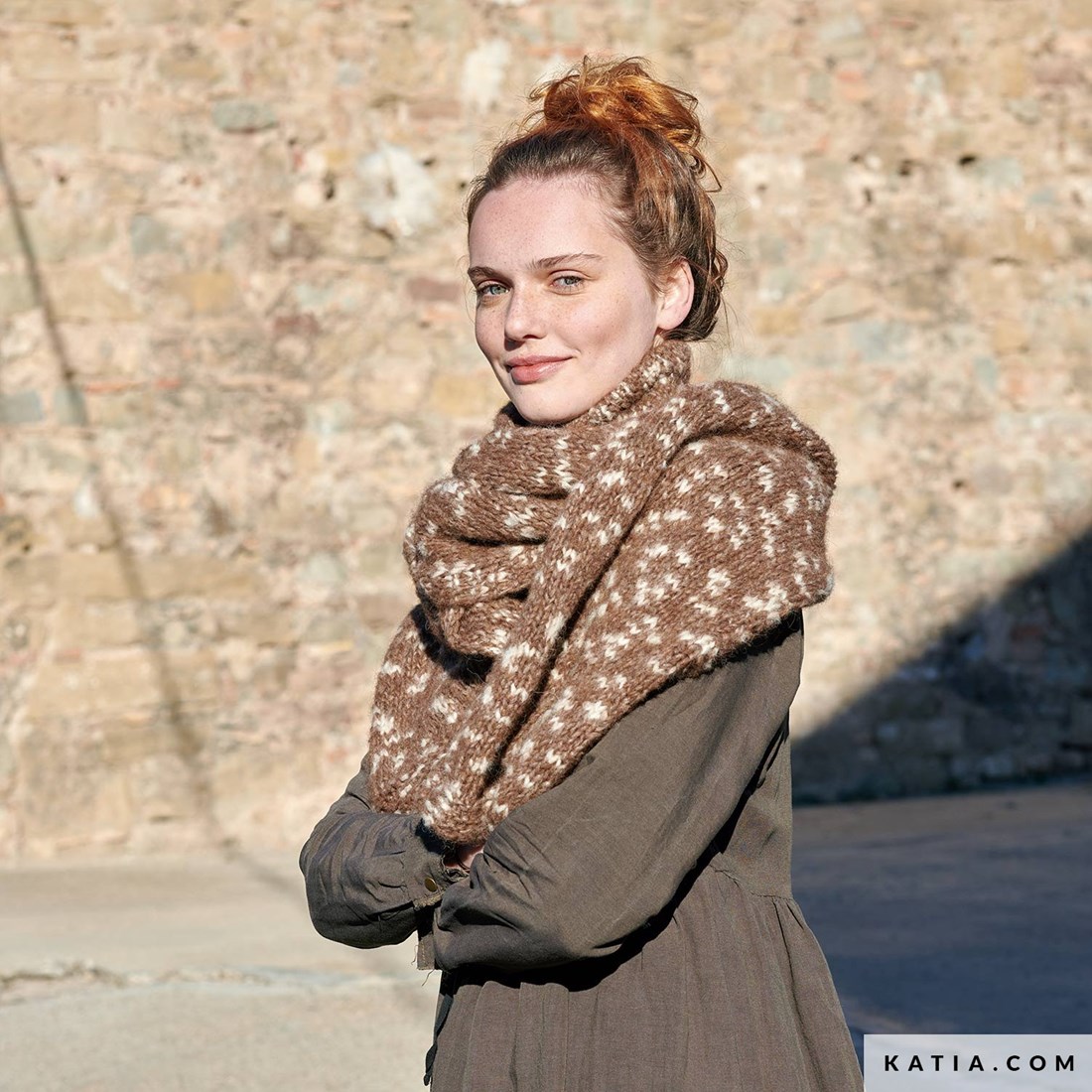 Katia Air Alpaca Natural Colors Scarf Knitting Pattern - Yarnplaza.com