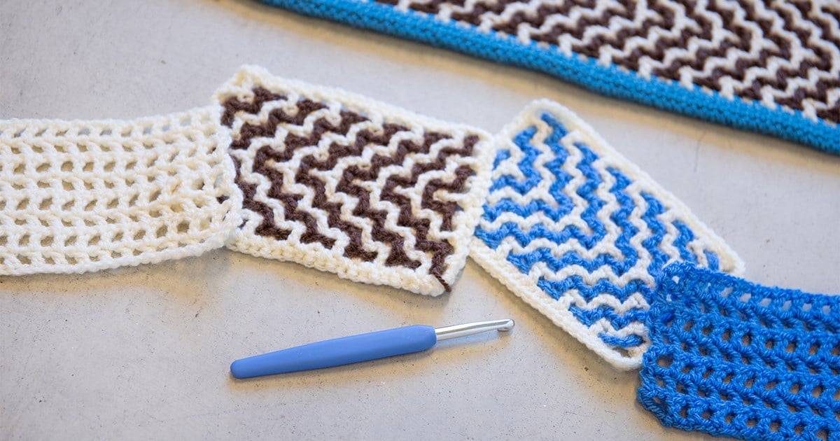 Interlocking crochet with Yarnplaza