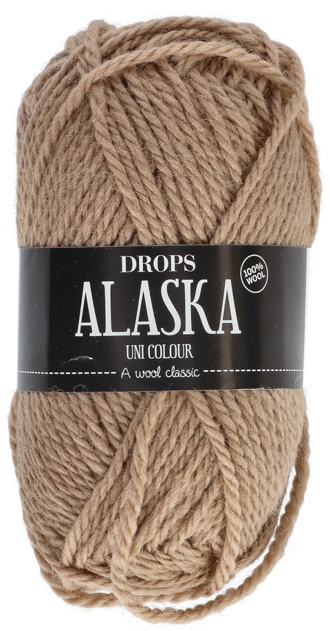 Drops Alaska Uni Colour 068 Peanut | Yarnplaza.com