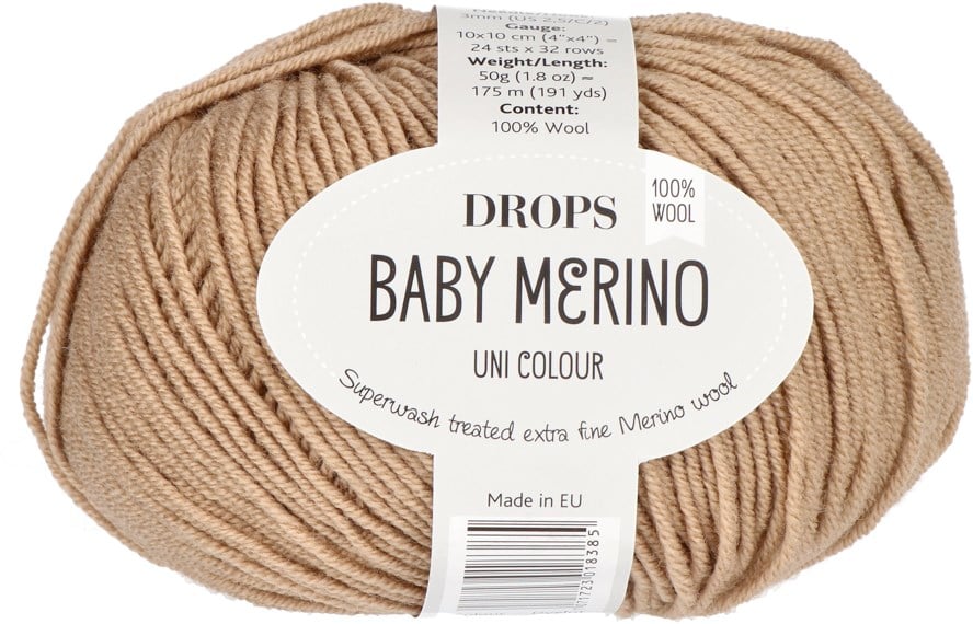 Drops Baby Merino Uni Colour 55 Peanut | Yarnplaza.com