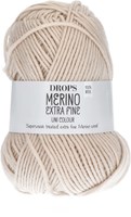 Drops Merino Extra Fine Uni Color 50 Light beige | Yarnplaza.com