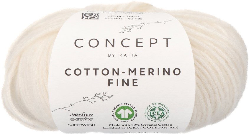 Katia Cotton-Merino Fine 080 Crudo | Yarnplaza – For knitting & crochet