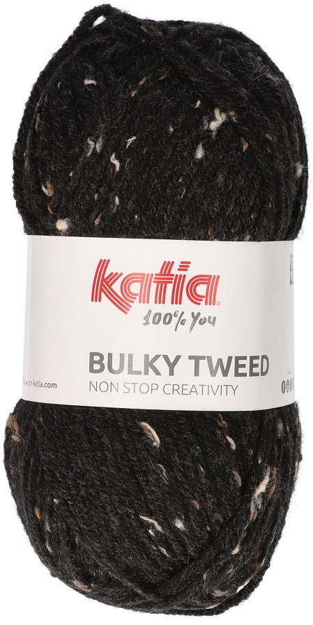 Katia Bulky Tweed 202 Dark Grey - Yarnplaza.com