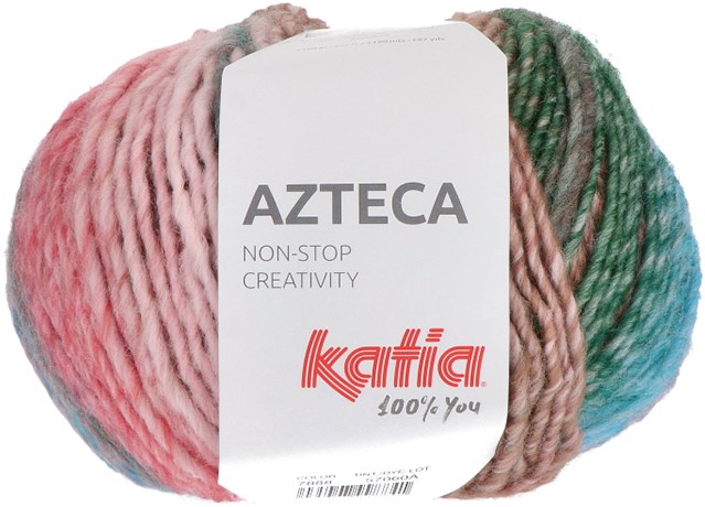 Katia Azteca 7888 Brown/Blue green | Order online at Yarnplaza.com
