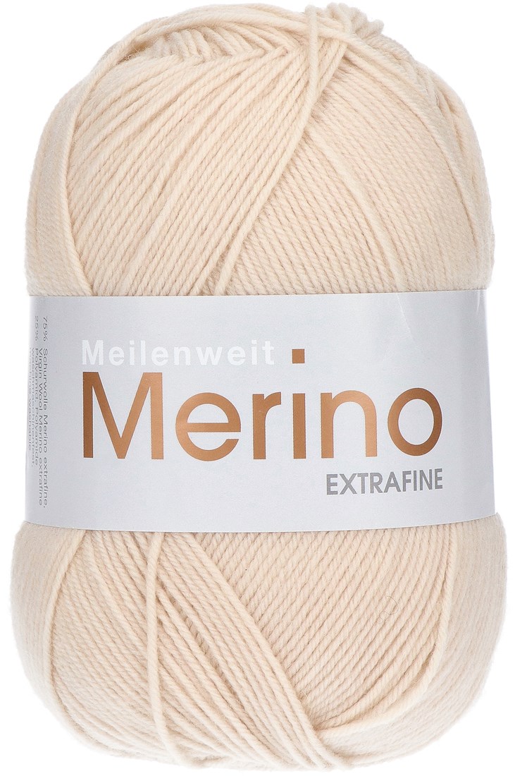 Lana Grossa Meilenweit 100 Merino Extra Fine Uni 2425 Light Beige ...