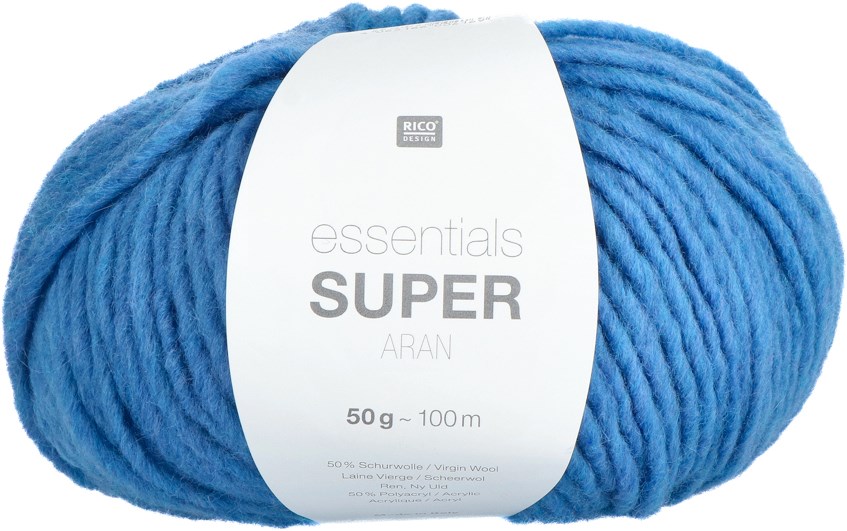 Rico Essentials Super Aran 011 Azure | Yarnplaza – For knitting & crochet