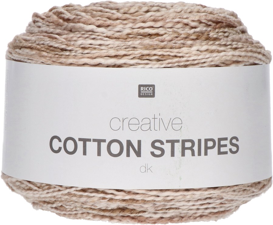Rico Creative Cotton Stripes DK 004 Pebbles - Yarnplaza.com