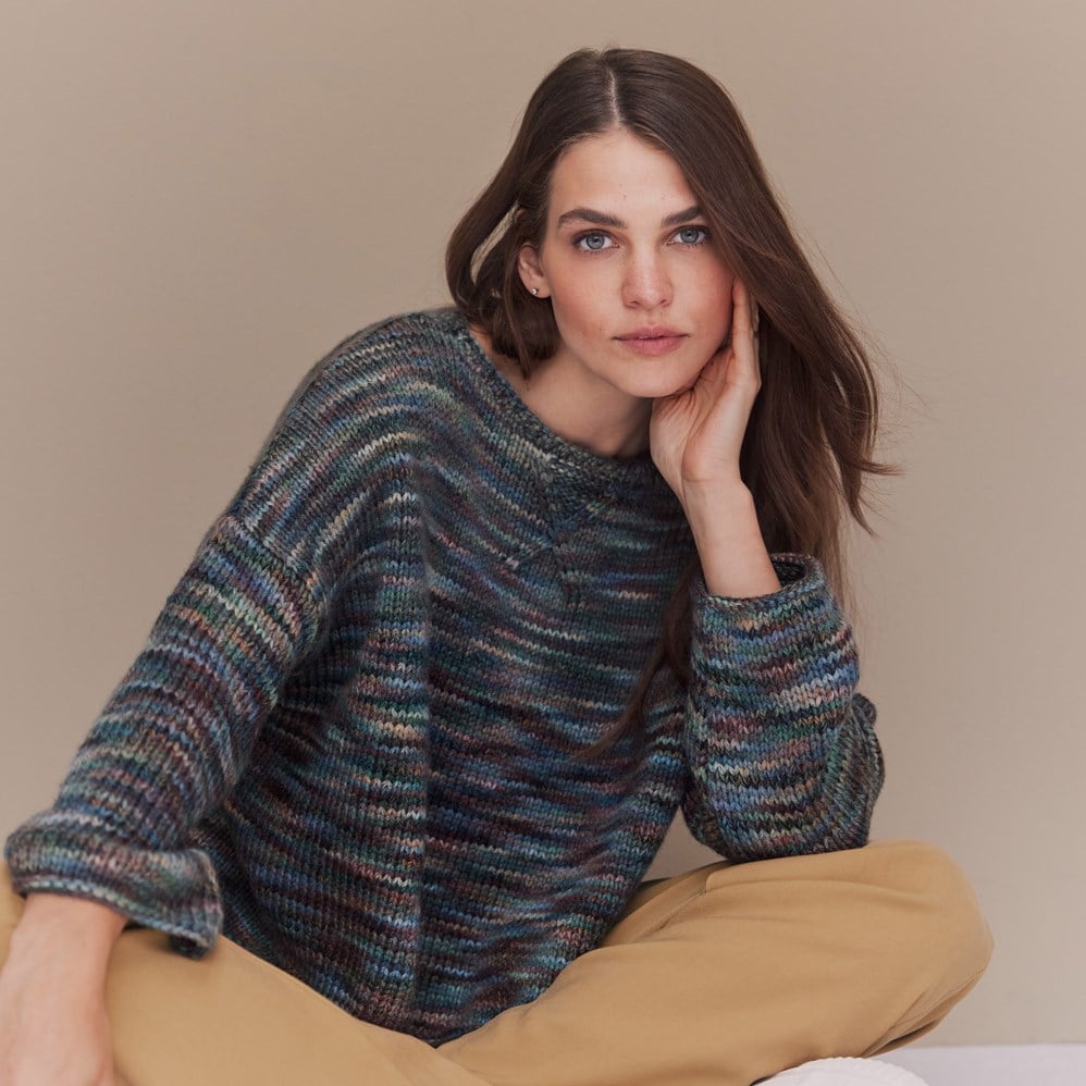 Lana Grossa Cool Merino Big Color 402 Gray-green/red/yellow/mint/brown ...