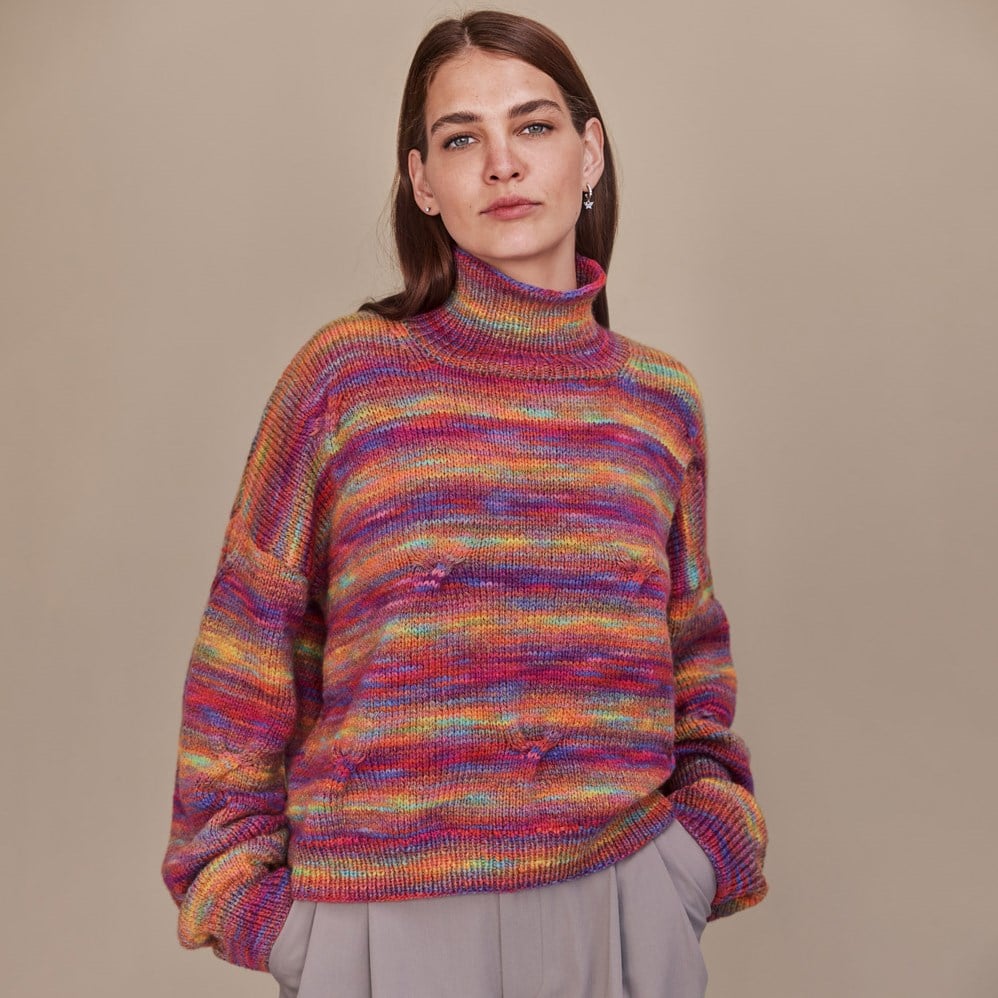 Lana Grossa Cool Merino Color 315 Dark Fuchsia/Rust/Gray Blue/Pink ...