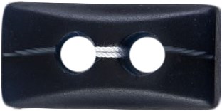 Milward Rectangular Button Blue 15mm (2 pieces) - Yarnplaza.com
