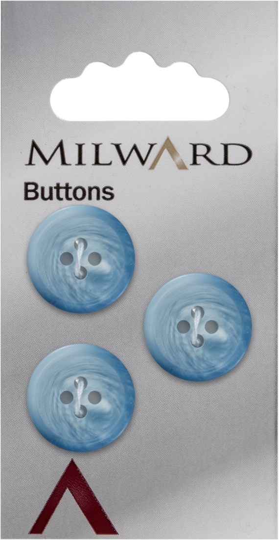 Milward Marble Button Matte Blue - Yarnplaza.com