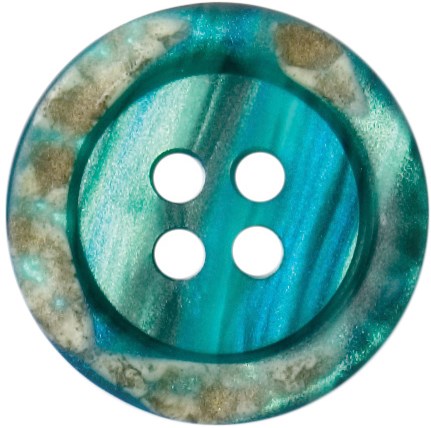 Milward Shiny Button Turquoise - Yarnplaza.com