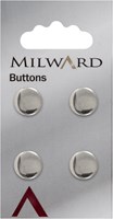 Milward Metal Button Silver - Yarnplaza.com