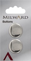 Milward Metal Button Silver - Yarnplaza.com