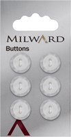 Milward Button White with Mother of Pearl Rim - Yarnplaza.com