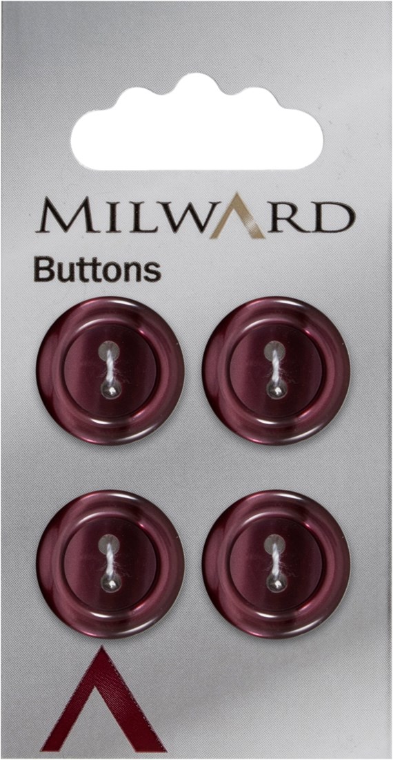 Milward Button Purple Shiny with Raised Rim - Yarnplaza.com