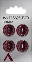 Milward Button Purple Shiny with Raised Rim - Yarnplaza.com