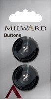 Milward Button Matte Black/Grey - Yarnplaza.com