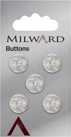 Milward Button Transparent with Floral Pattern - Yarnplaza.com