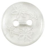 Milward Button Transparent with Floral Pattern - Yarnplaza.com