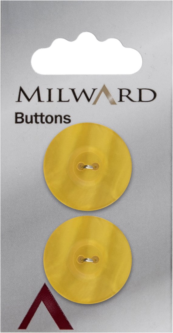 Milward Shiny Button Yellow - Yarnplaza.com