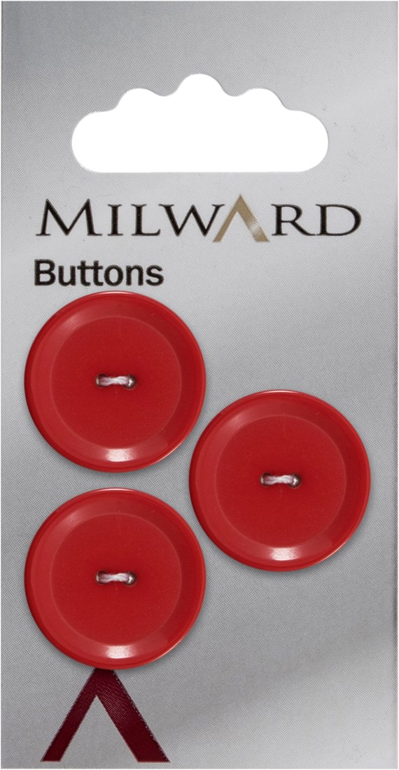 Milward Red Shiny Button - Yarnplaza.com