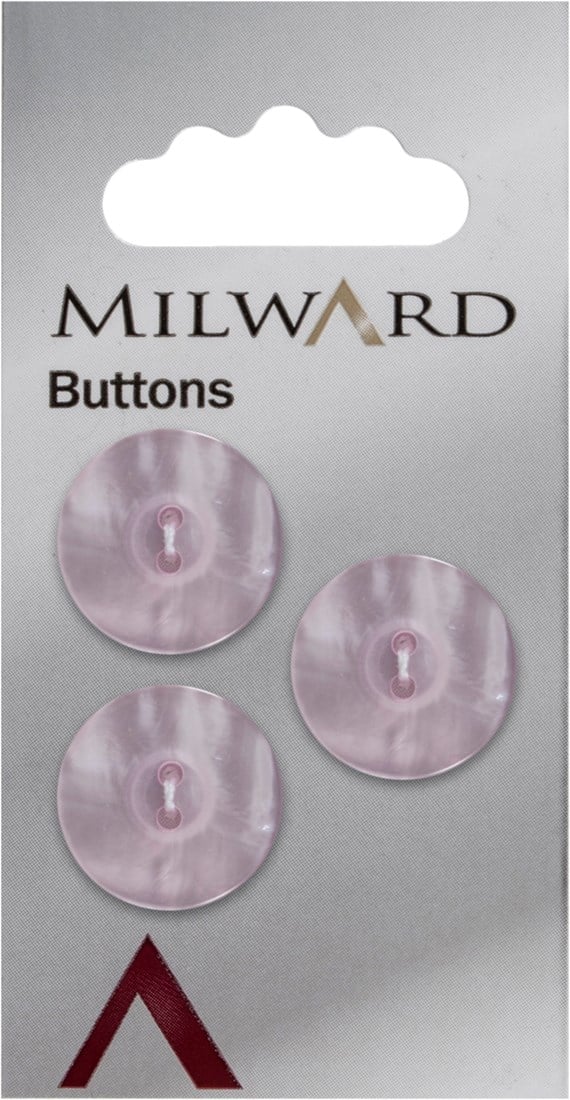 Milward Light Pink Shiny Button - Yarnplaza.com
