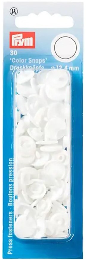 Prym Snap Fastener Color Snaps 12.4 mm 02 White - Yarnplaza.com