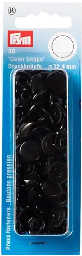 Prym Snap Fastener Color Snaps 12.4 mm 03 Black - Yarnplaza.com