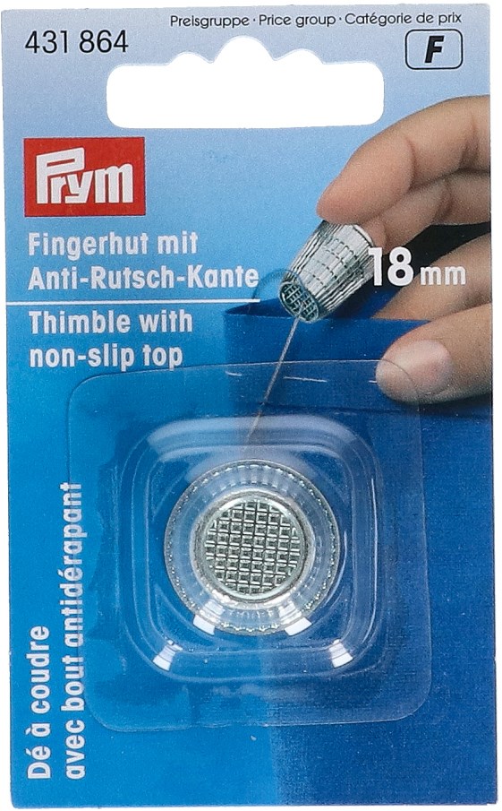 Prym Thimble Die-Cast Zinc Silver 18mm - Yarnplaza.com