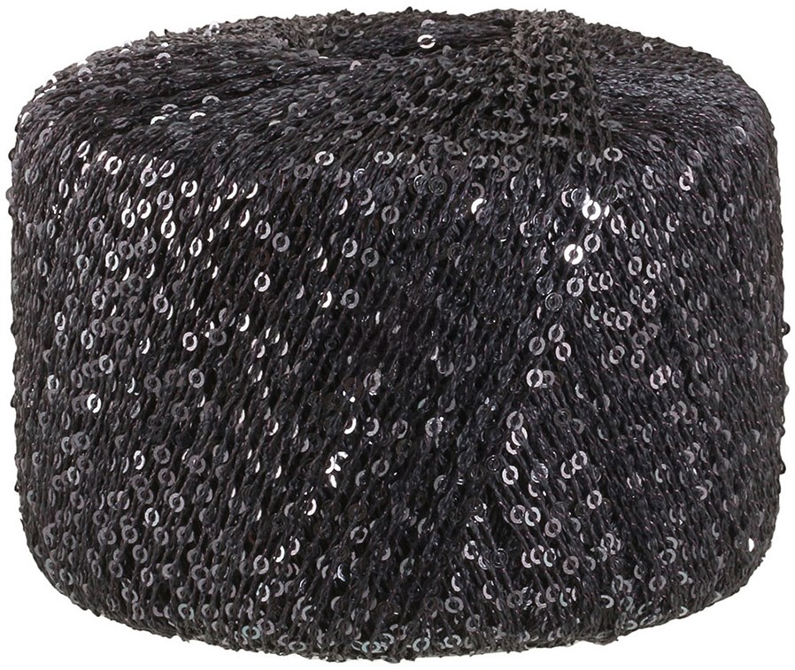 Lana Grossa Glamour 012 Anthracite | Sequin thread 25 g | 115 m