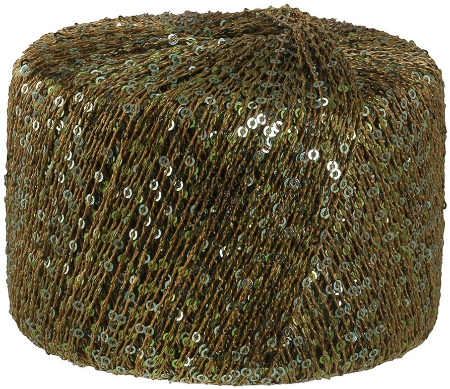 Lana Grossa Glamour 017 Olive | Sequin thread 25 g | 115 m
