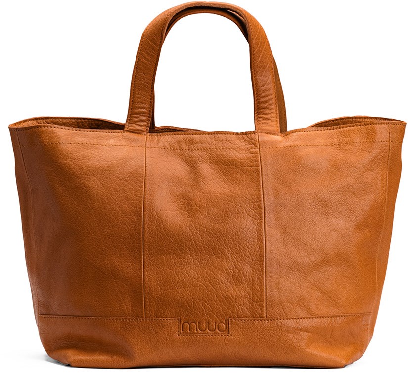 MUUD Hiba Whiskey - Handmade leather shopper with storage compartments ...
