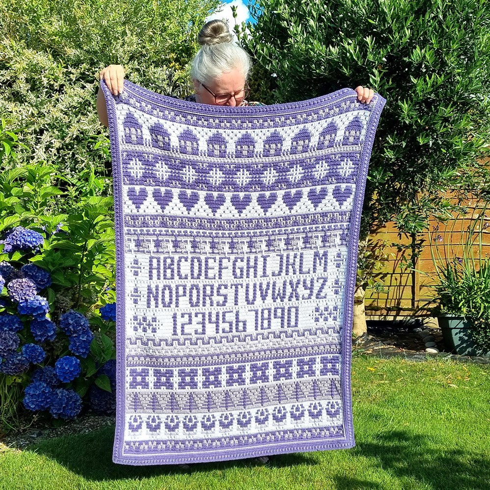Rosina Plane - Lakenham Sampler Blanket CAL Ultra Violet Crochet Kit ...