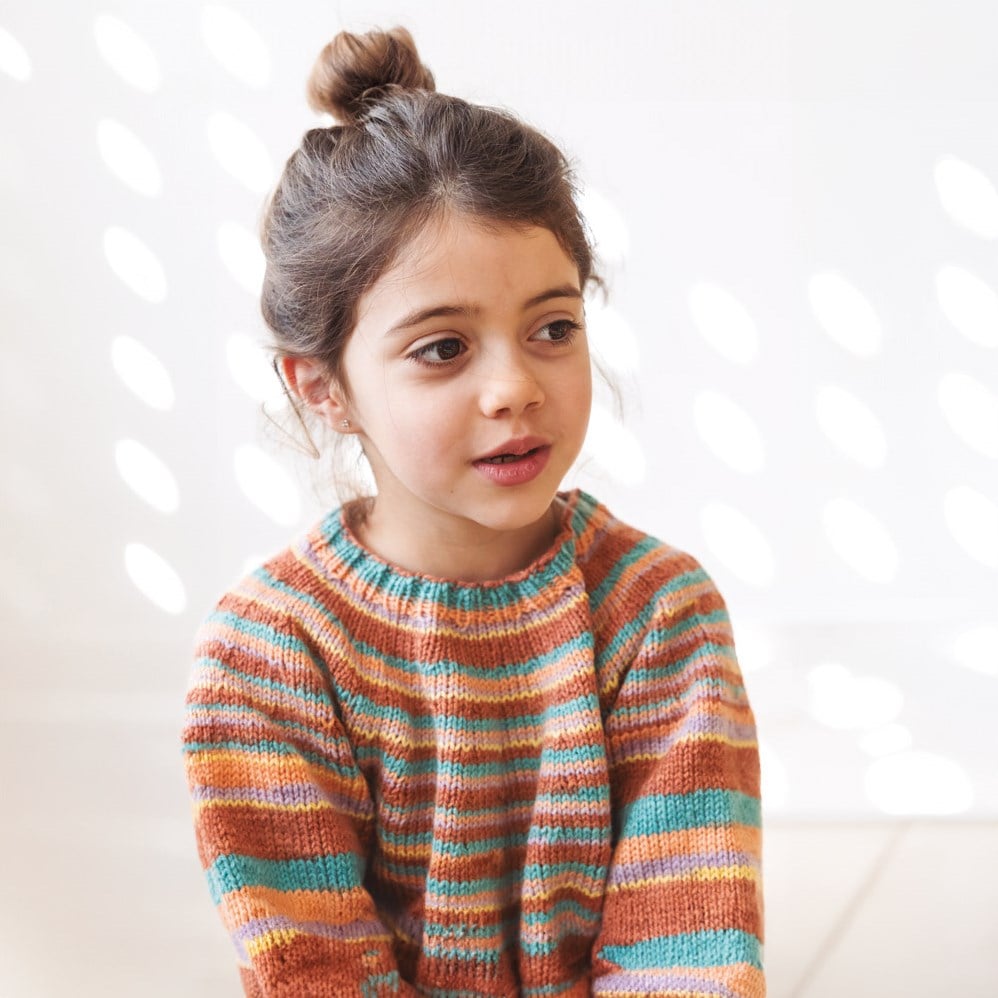 Katia Leaflet Paint Granny Girls Knitting Pattern NL/EN/DE/FR/ES/IT | Yarnplaza.com