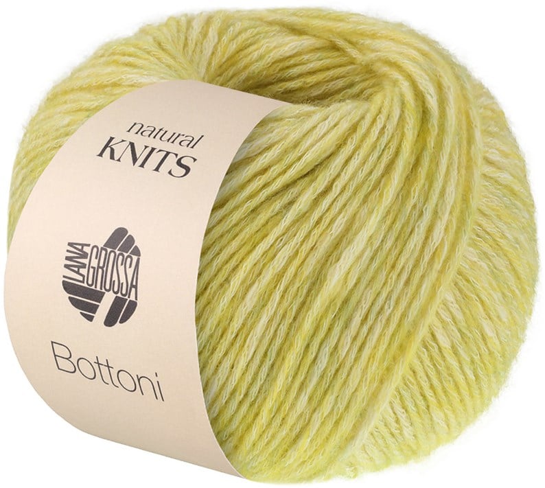 Lana Grossa Bottoni 019 Citrus Yellow/Cream | Yarnplaza.com